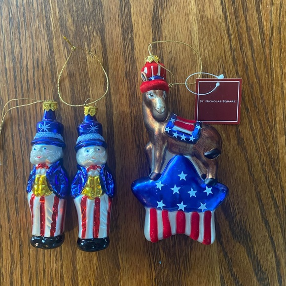 St. Nicholas Square | Holiday | Three St Nicholas Square Glass Uncle ...